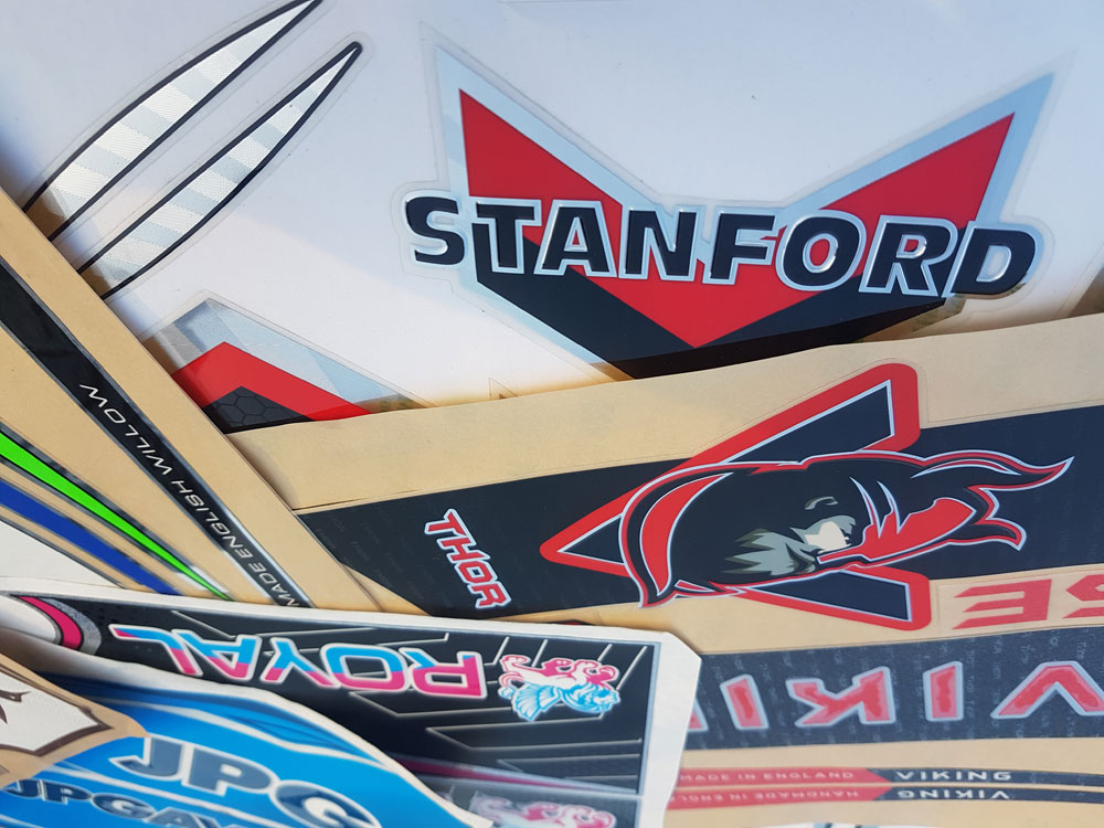 Embossed Cricket Bat Stickers, Embossed Bat Sticker Manufacturer ...